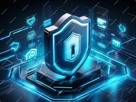 Premium Vector Digital Security Concept 3d Renderdigital Render