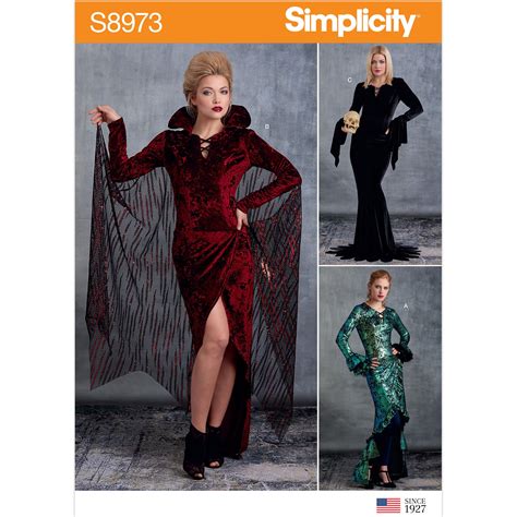 Simplicity 8973 Misses Costume Halloween Costume Patterns Costume Patterns Simplicity