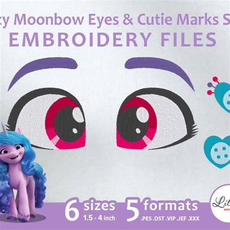 Izzy Moonbow Eyes And Cutie Marks Set Embroidery Machine Etsy