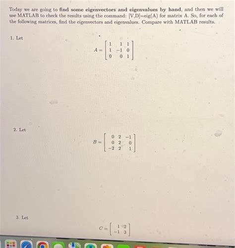 Today We Are Going To Find Some Eigenvectors And Chegg