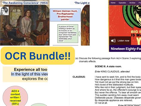 Ocr Bundle Teaching Resources