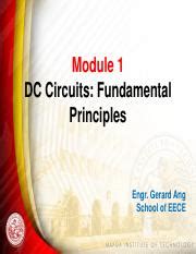 Module DC Circuits Pdf Module DC Circuits Fundamental Principles Engr Gerard Ang