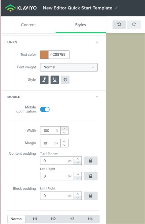 How To Change Link Text Color On NEW Email Template Klaviyo Community