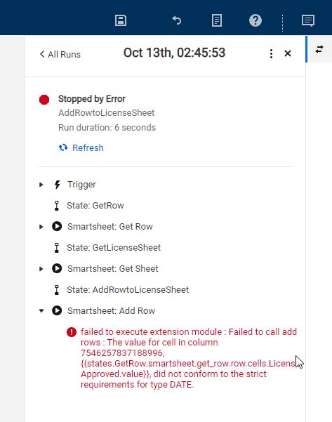 Bridge Error When Field From The Source Sheet Is Blank Smartsheet
