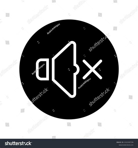 Sound Off Symbol Speaker Vector Icon Stock Vector Royalty Free 2122397726 Shutterstock
