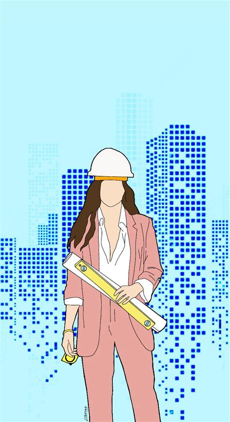 Woman Engineer Wallpaper Engineer Cartoon Learn To Sketch Civil