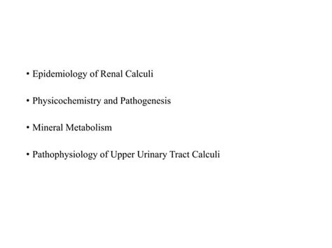 Urinary Lithiasis Ppt