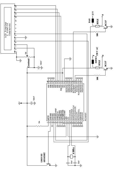 Lm35 Sensor Heater Control Pic16f877 Thermometer Electronics Projects