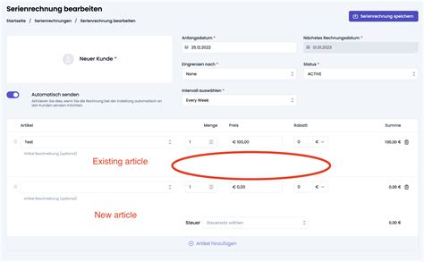 Tax On Article Level Disappearing On Recurring Invoices · Issue 1120