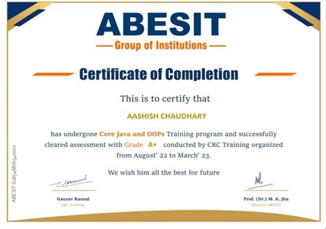 Aashish Chaudhary On Linkedin Im Excited To Announce That I Have Earned My Java Certification