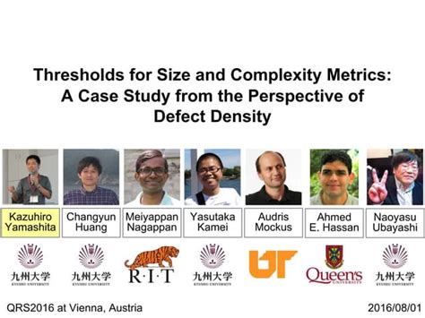 Threshold For Size And Complexity Metrics A Case Study From The