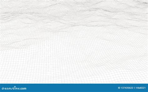 Abstract Vector Grid Background Polygonal Wireframe Grid Vector Stock Vector Illustration Of