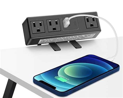 CCCEI Desk Power Strip With USB And USB C Port Gadgetsin
