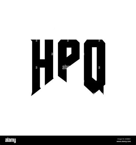 Hpq Letter Logo Design For Technology Company Hpq Logo Design Black And White Color Combination