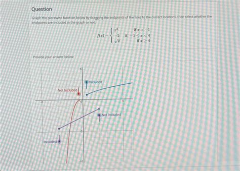 Solved Graph The Piecewise Function Below By Dragging The