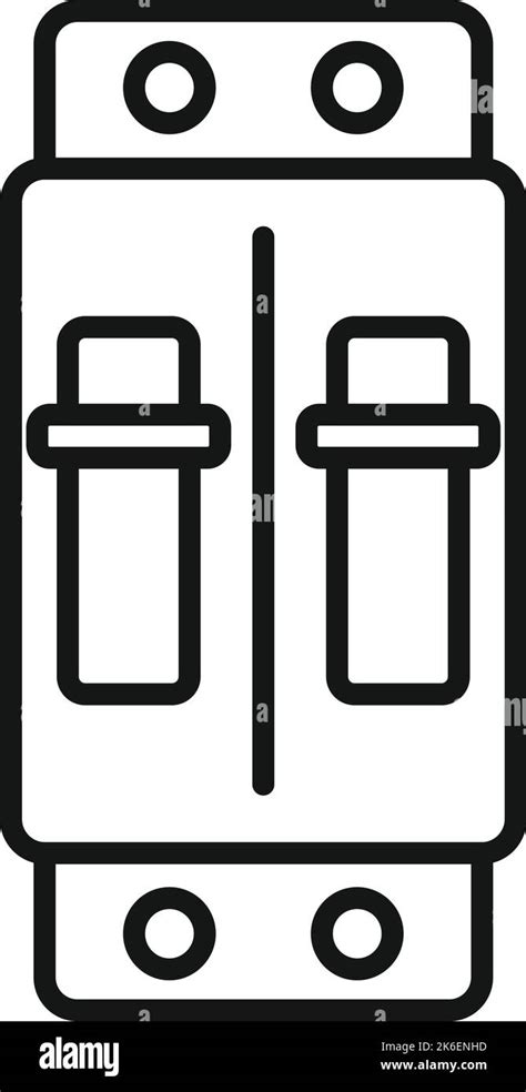Electric Breaker Icon Outline Vector Circuit Box Safety Panel Stock Vector Image And Art Alamy
