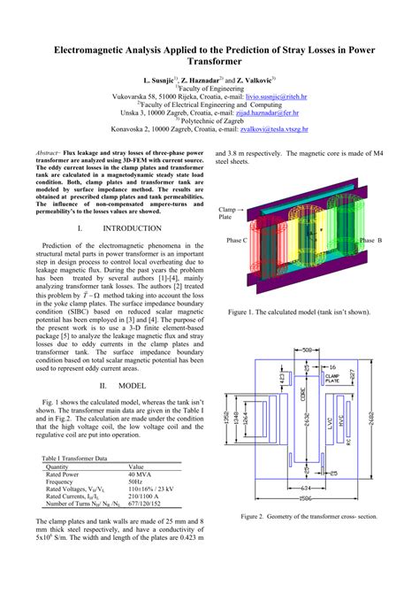 Pdf Electromagnetic Analysis Applied To The Prediction Of Stray