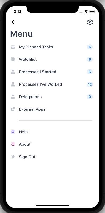 Sidebar Menu Mobile App