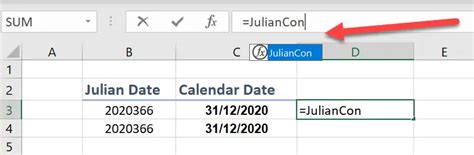 Julian Date Converter Macro Function