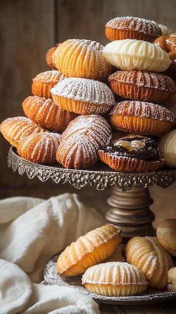 Assorted Madeleines With Various Flavors Premium Ai Generated Image