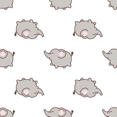 Elephant Seamless Pattern Vector Art Icons And Graphics For Free Download