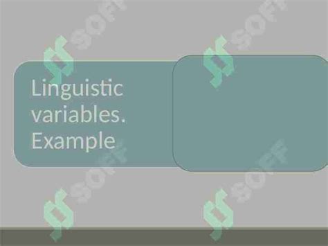 Linguistic Variables Example