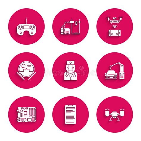 Set Robot Doctor Industrial Machine Robotic Robot Arm Hand Electronic