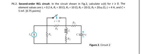 Solved P Second Order RCL Circuit In The Circuit Shown Chegg
