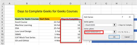 How To Build An Automatic Gantt Chart In Excel GeeksforGeeks