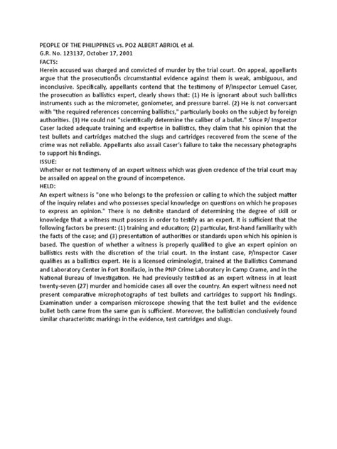 Digested Case Evidence Download Free Pdf Testimony Witness