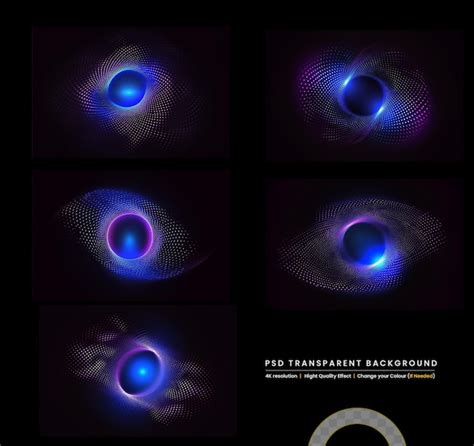 Premium PSD Colorful Mesh On Transparent Background