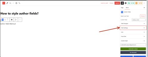 How To Style Author Fields