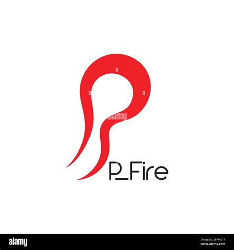 Letter P Flame Design Logo Vector Stock Vector Image And Art Alamy