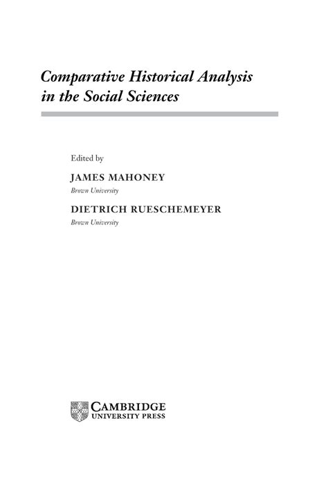 Pdf Comparative Historical Analysis Achievements And Agendas