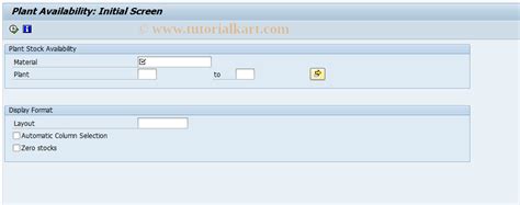 MB SAP Tcode Display Plant Stock Availability MB SAP Tcode Display Plant Stock Availability