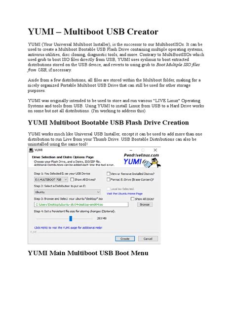 Yumi Multiboot Usb Creator Pdf Linux Distribution Antivirus Software