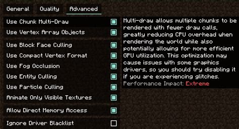 No Chunk Option Issue CaffeineMC Sodium Fabric GitHub
