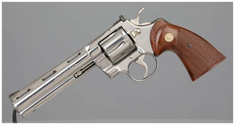 Desirable Nickel Colt Python Double Action Revolver Rock Island Auction