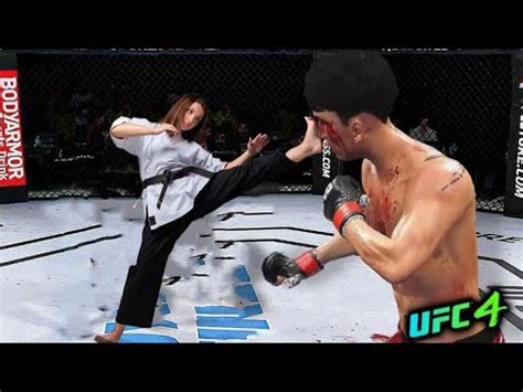 UFC 그 여자는 수년 동안 다리를 연습해왔고 한 번의 발차기는 사람들을 다치게 할 수 있습니다 지금 그녀는 링에서최두호의 머리를 맹렬히 공격하고 있습니다 YouTube