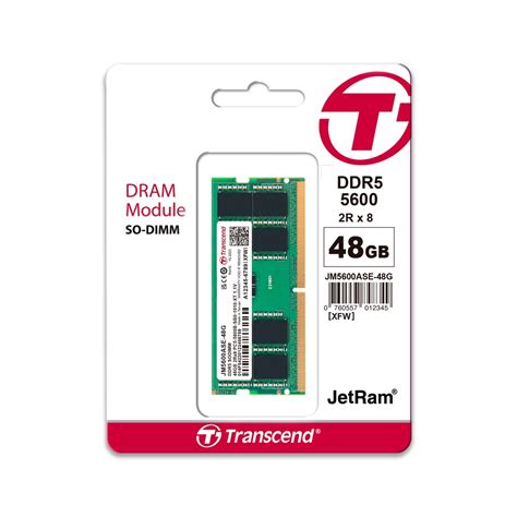 Transcend Ram Memory Ddr5 5600 So Dimm 48gb รับประกันตลอดอายุการใช้งาน มีใบกำกับภาษี Jm5600ase
