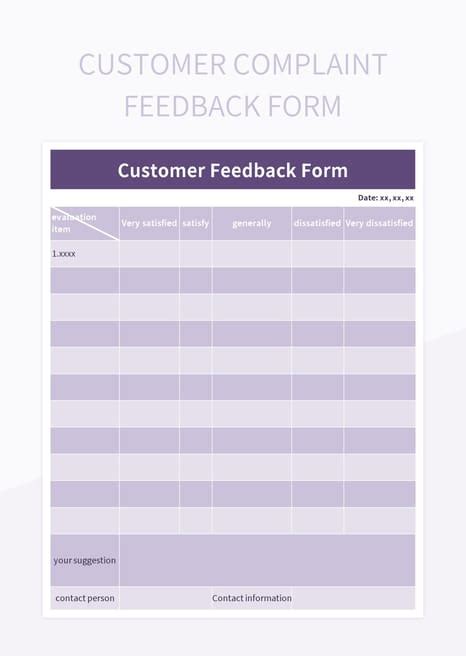 Free Feedback Templates For Google Sheets And Microsoft Excel Slidesdocs