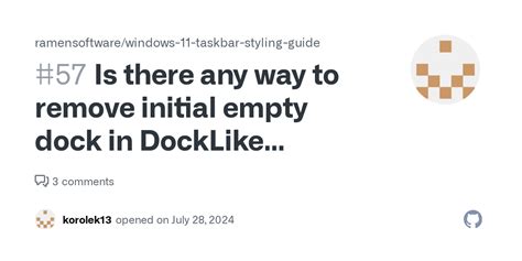 Is There Any Way To Remove Initial Empty Dock In DockLike Theme Issue 57 Ramensoftware