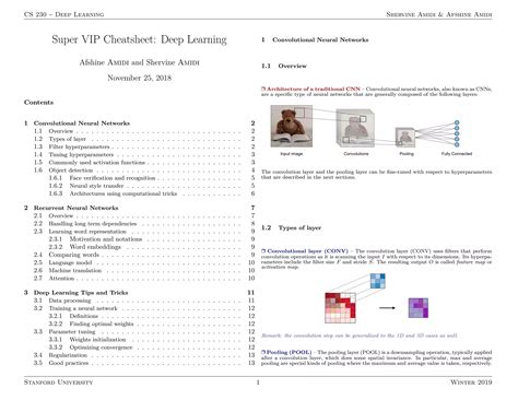 super cheatsheet deep learning pdf