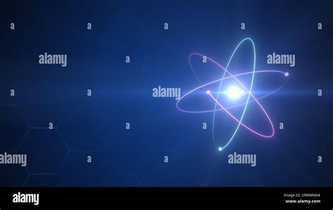 Unstable Atom Nucleus With Electrons Spinning Around It Technology Background Stock Photo Alamy