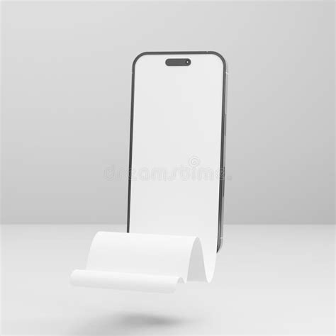 Long Scroll Smartphone Screen Use For Design Presentation Mockup Stock Illustration