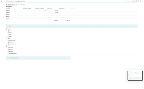 My Notion For Sewing Projects R Notion