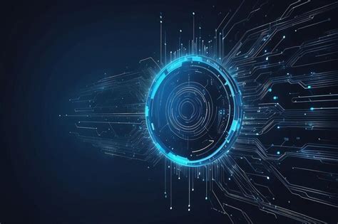 Blue Backdrop With Cyber Security Technologies Generative Ai Premium Ai Generated Image