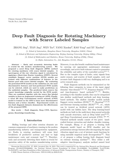 Deep Fault Diagnosis For Rotating Machinery With Scarce Labeled Samples Request Pdf