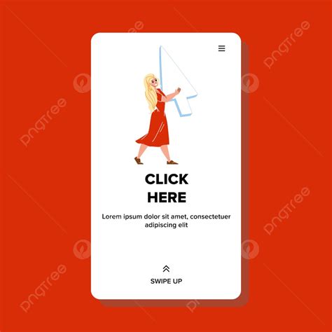 Click Here Button Vector Hand Banner Template Download On Pngtree