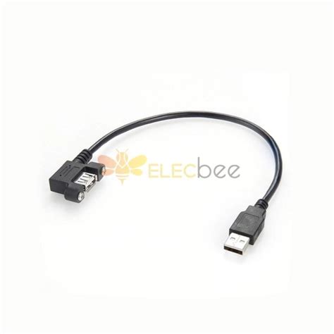 Usb Panel Mount Right Angle Down Type A Female To A Male Usb Extension Cable Hi Speed